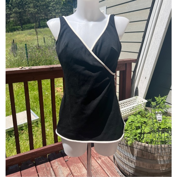 Vintage | Swim | Vintage 6s Black White Sears One Piece Swim Suit Sz 6 ...